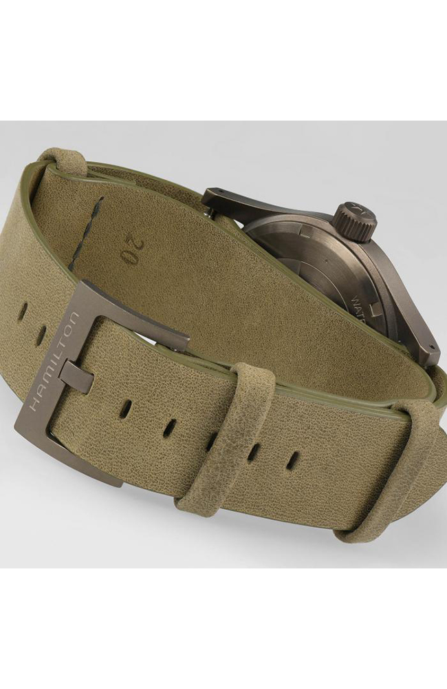 Men's Watch HAMILTON Khaki Field Mechanical Khaki Leather Strap ...